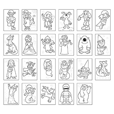 coloring pages to make stickers