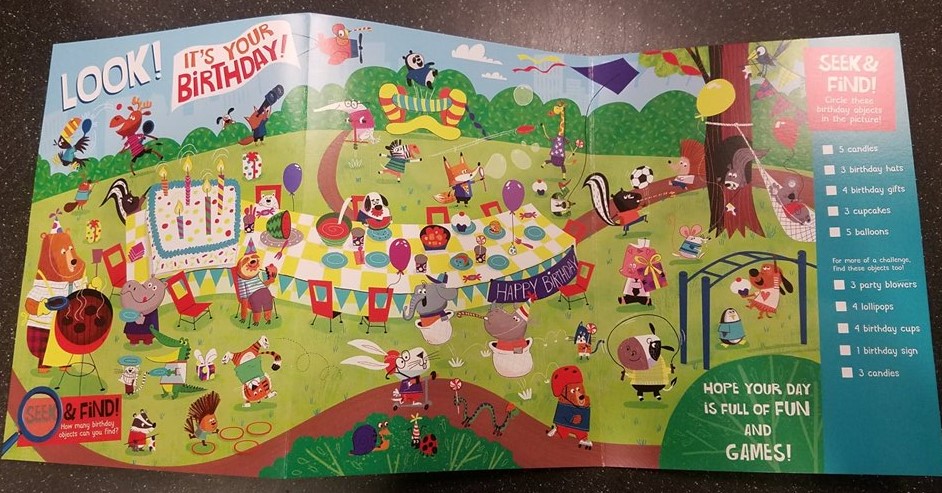 Seek & Find Birthday Card - Raff and Friends