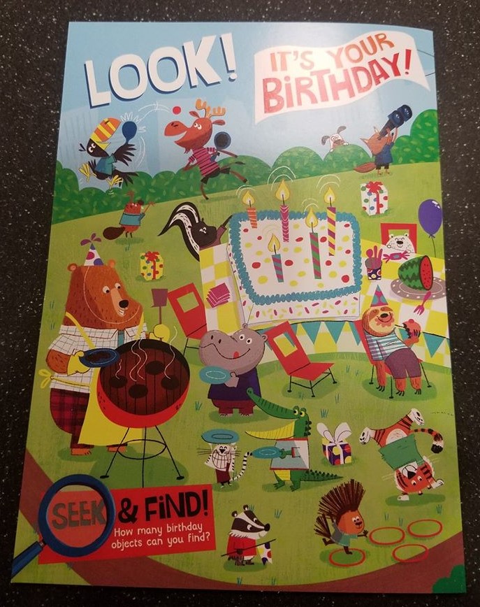 Seek & Find Birthday Card - Raff and Friends