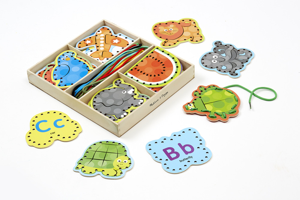 Alphabet Lacing Cards - Raff and Friends