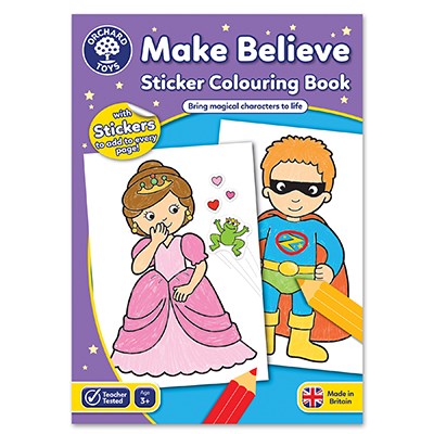 Make Believe Sticker Coloring Book - Raff and Friends